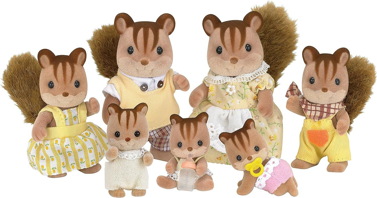 Sylvanian Families Família Dos Esquilos Noz Epoch 4172 - Star Brink ...