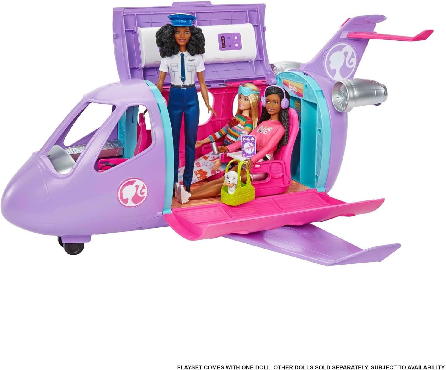 Boneca Barbie e Conjunto Aventuras de Avião Mattel HCD49 - Star Brink ...