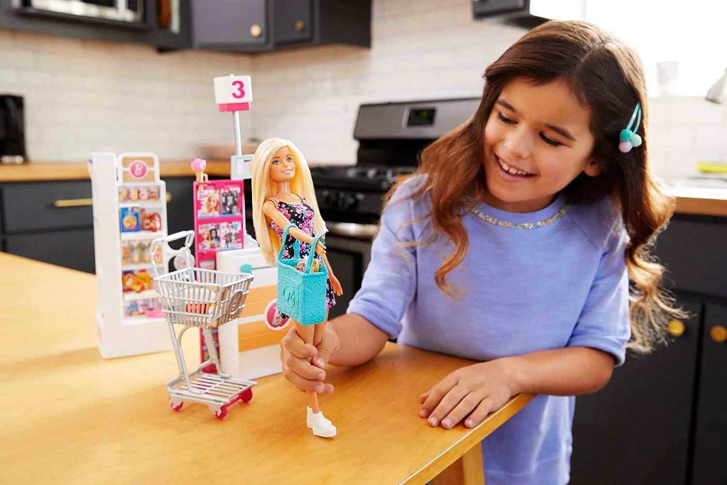 Boneca Barbie Conjunto Supermercado de Luxo Mattel FRP01 - Star Brink ...