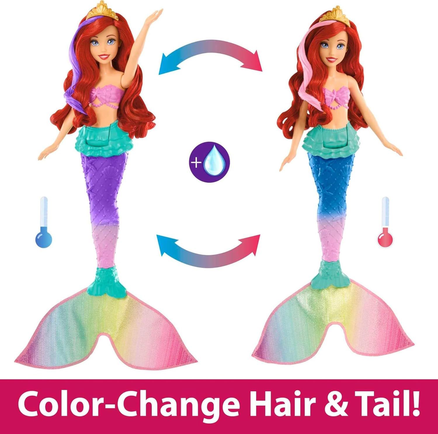 Boneca Disney Princesa Ariel Cauda Mágica Mattel HPD43 - Star Brink ...