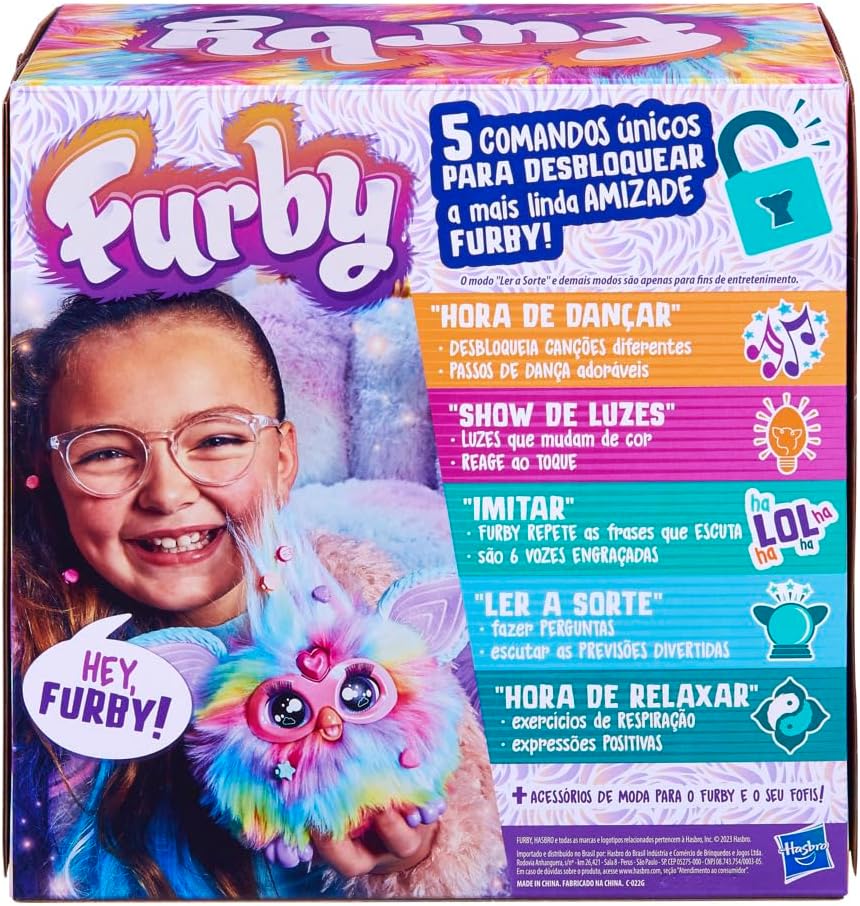 Furby Tie Dye Pelúcia Interativo Hasbro F8900 - Star Brink Brinquedos