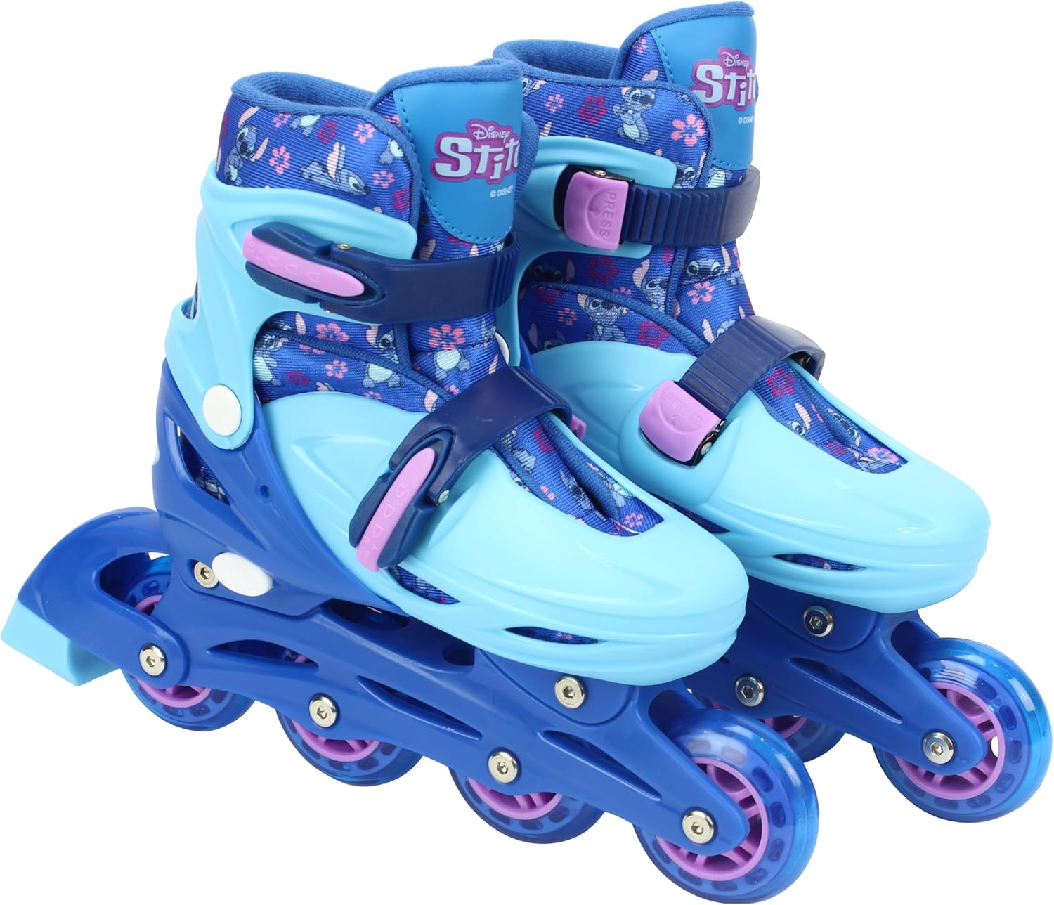 Patins 2 em 1 4 Rodas 32/35 com Kit de Proteção Stitch - Star Brink ...