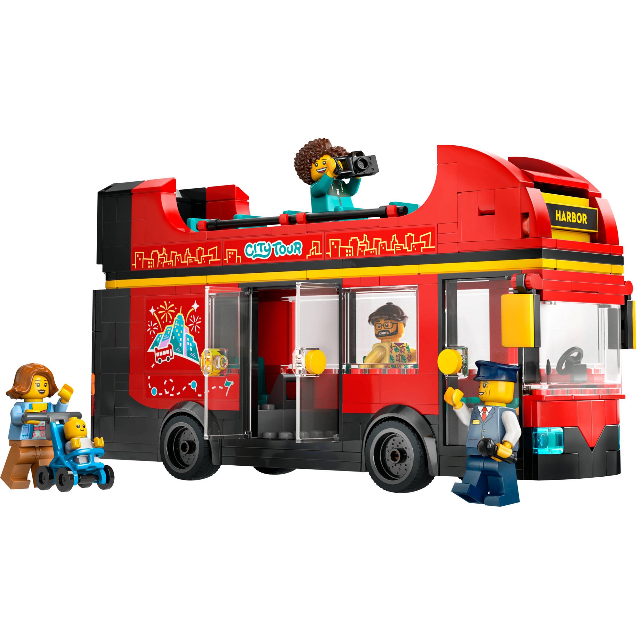 LEGO CITY ÔNIBUS TURÍSTICO VERMELHO DE DOIS ANDARES 60407 - Star Brink ...