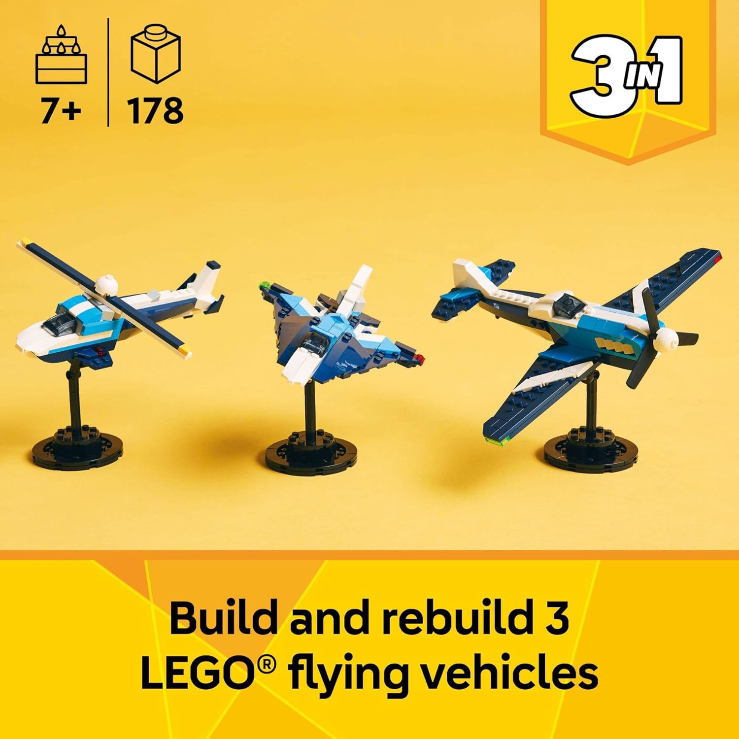 Lego Creator Aeronave Avião de Corrida 3em1 31160 - Star Brink Brinquedos