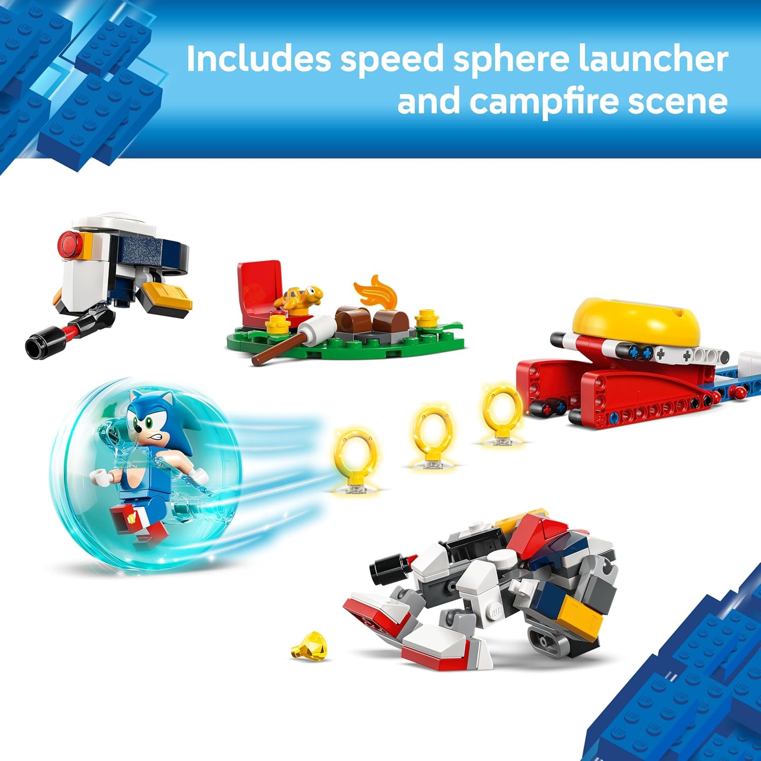 Lego Sonic Batalha Na Fogueira Do Sonic 77001 - Star Brink Brinquedos
