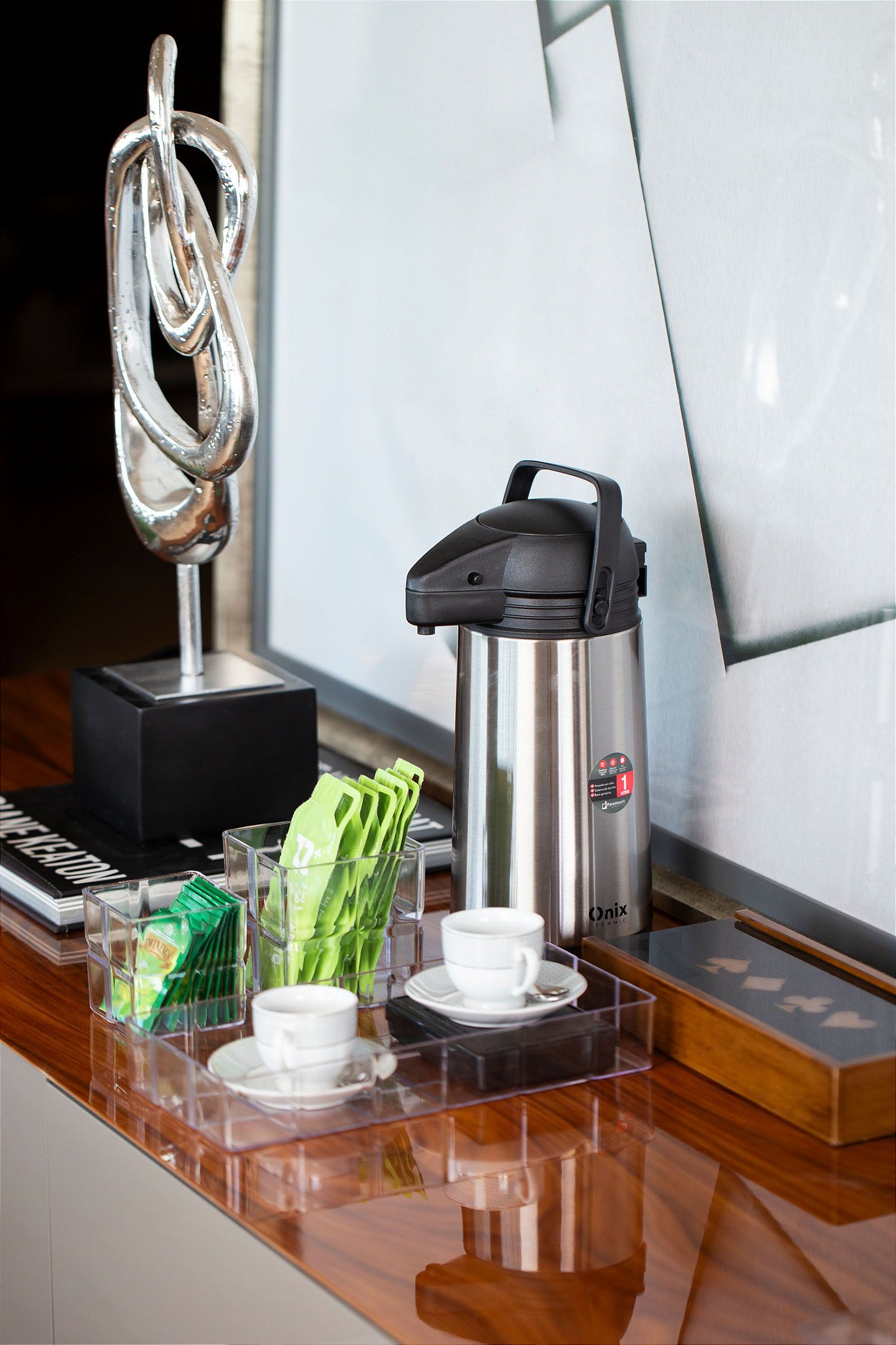 Garrafa Inox Térmica Preto 1 Litro Powder Aço - Tudofer Distribuidora