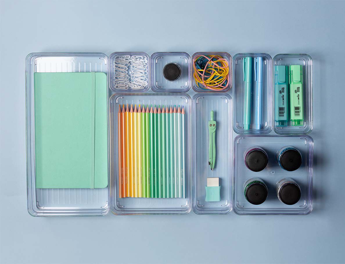 Kit 09 Organizadores Modular Multiuso Gavetas E Armário - Tudofer ...