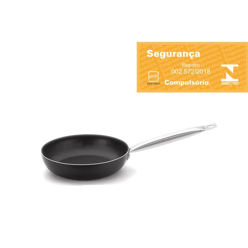 Frigideira Profissional Antiaderente 24 Cm Espessura 2,3mm - Tudofer ...