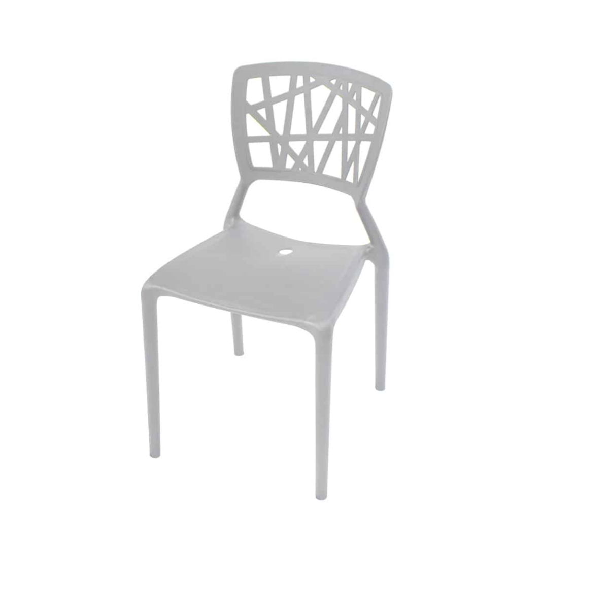 Cadeira Trama para Área Externa Multiuso Cor Cinza Prata - Tudofer ...