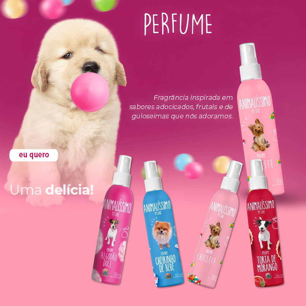 Colônia Algodão Doce para Cachorro - 50ml - Dropet Distribuidora Pet ...