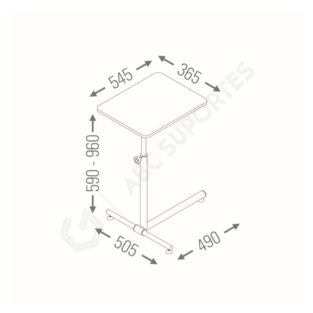Mesa Ergonômica Para Notebook Portátil E Ajustável Multivisão Abc
