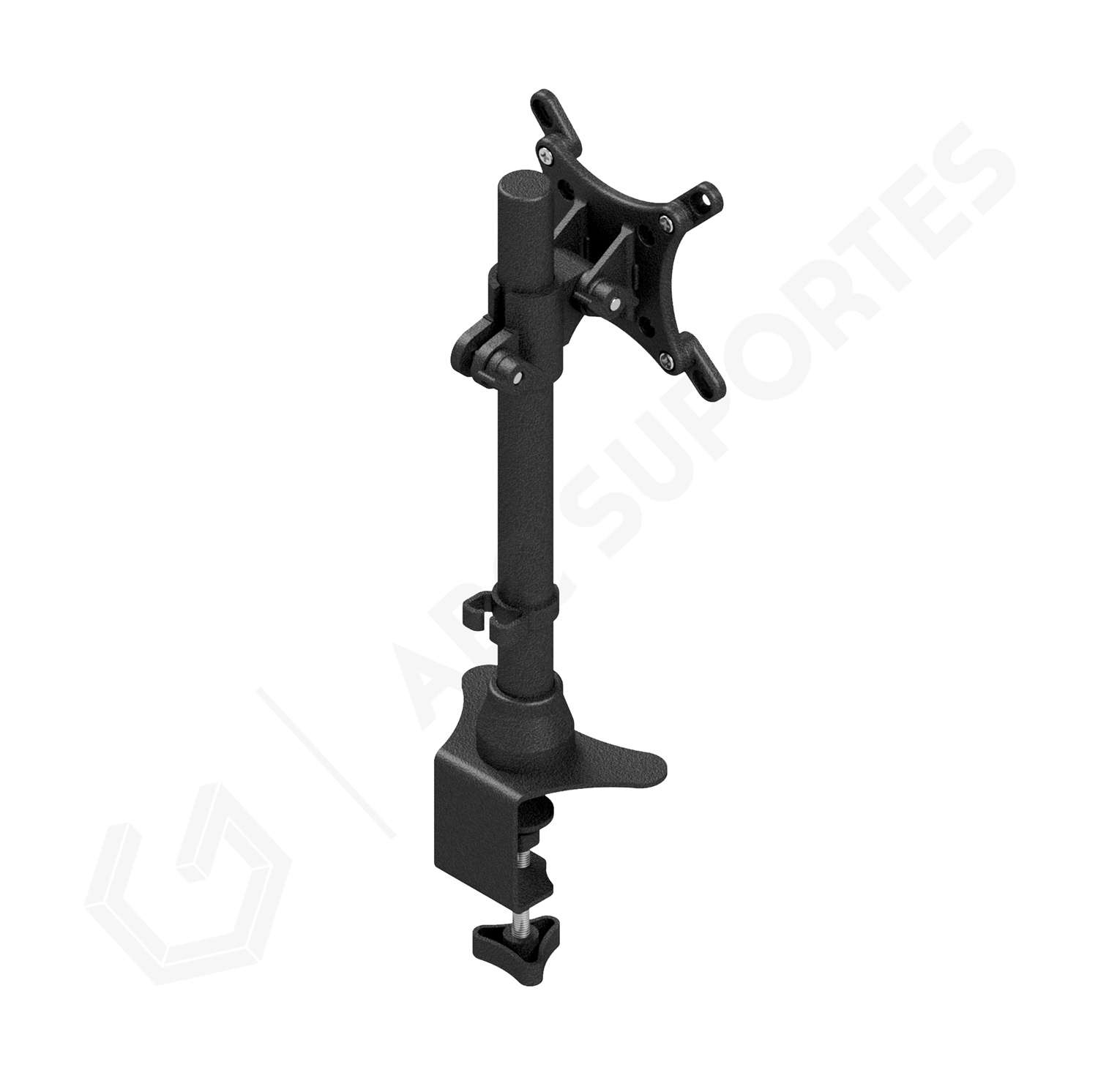 Suporte Monitor com Garra / Morsa Para Mesa Avatron Preto - ABC ...