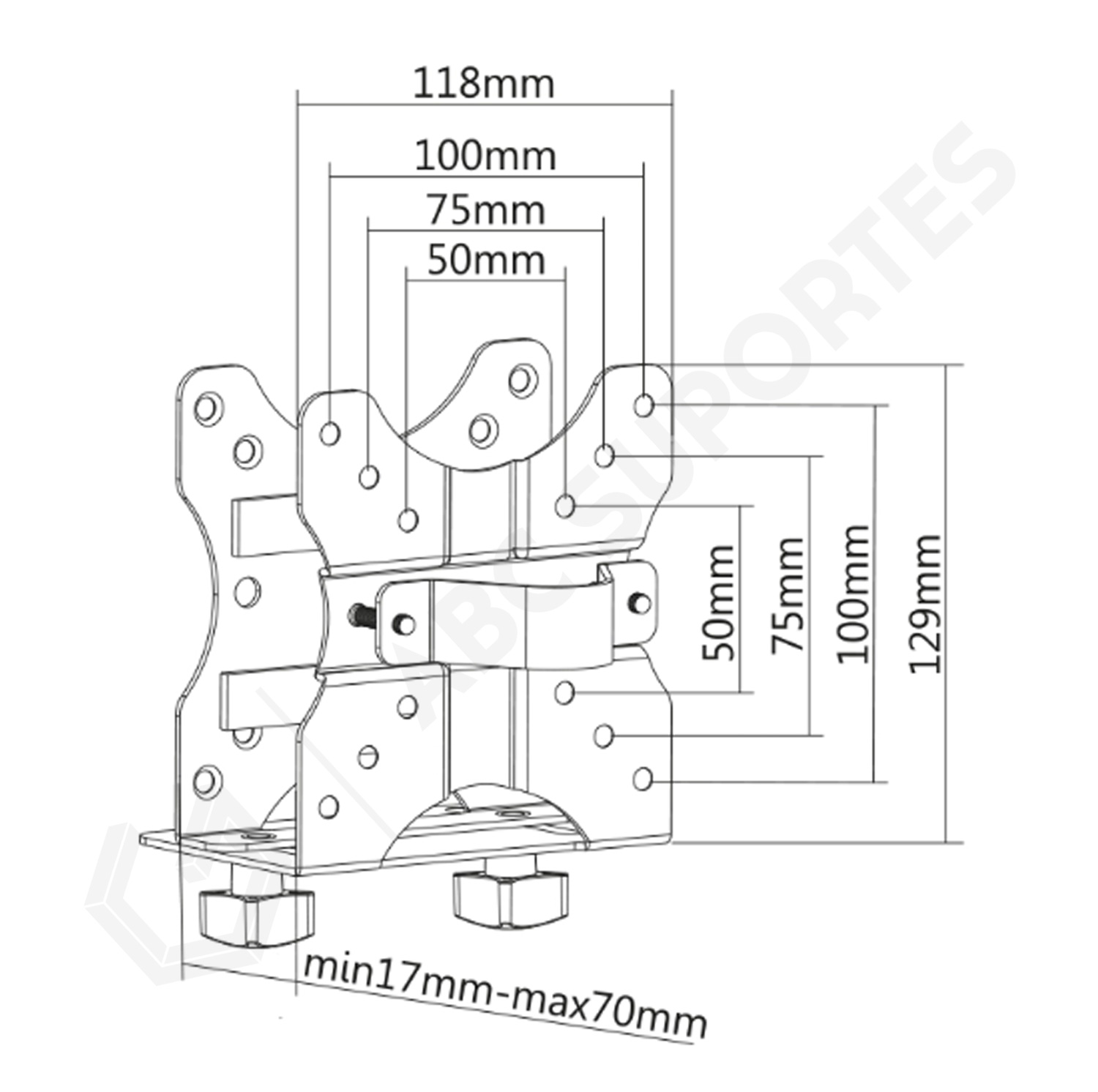 Suporte Vesa Universal para Mini PC, MAC Mini da Apple, Thin Client ...