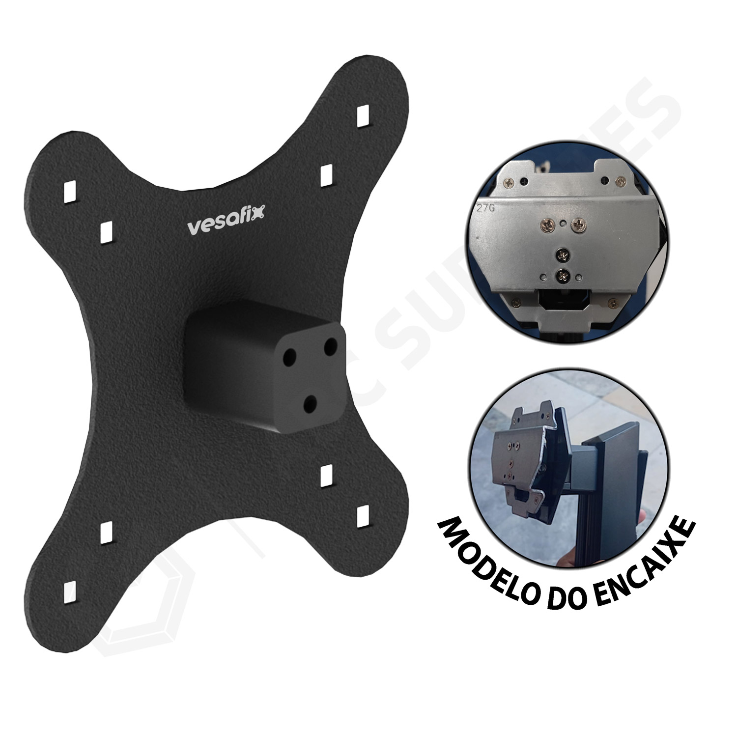 Suporte Adaptador Vesa Monitor Husky Blizzard 27 Polegadas Sem Furação ...