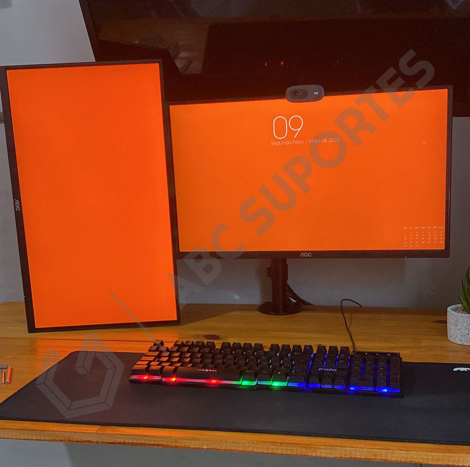 Suporte Adaptador para Monitor AOC 24B1H sem Furação Vesa - ABC ...