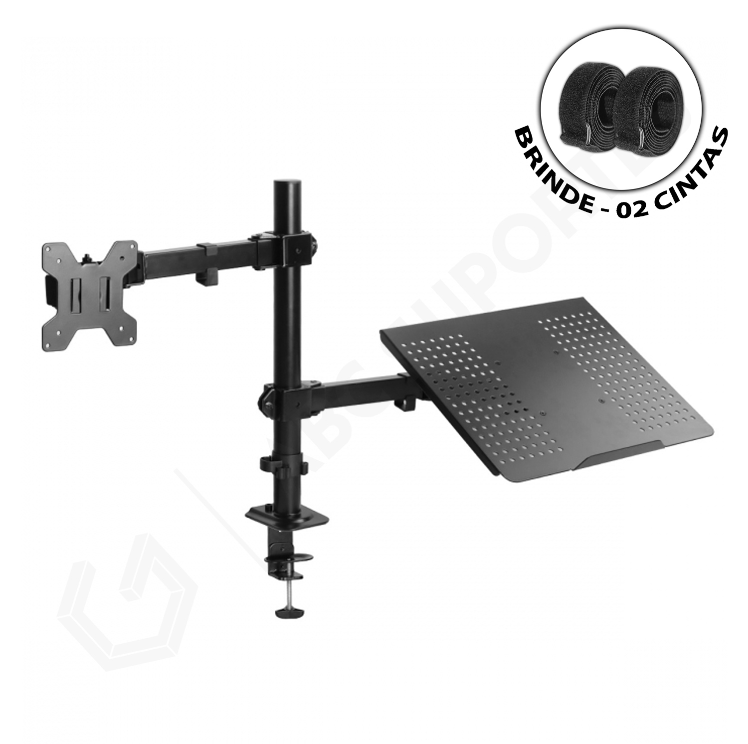 Suporte Duplo Notebook e Monitor Articulado para Mesa - Vinik SMN500 ...