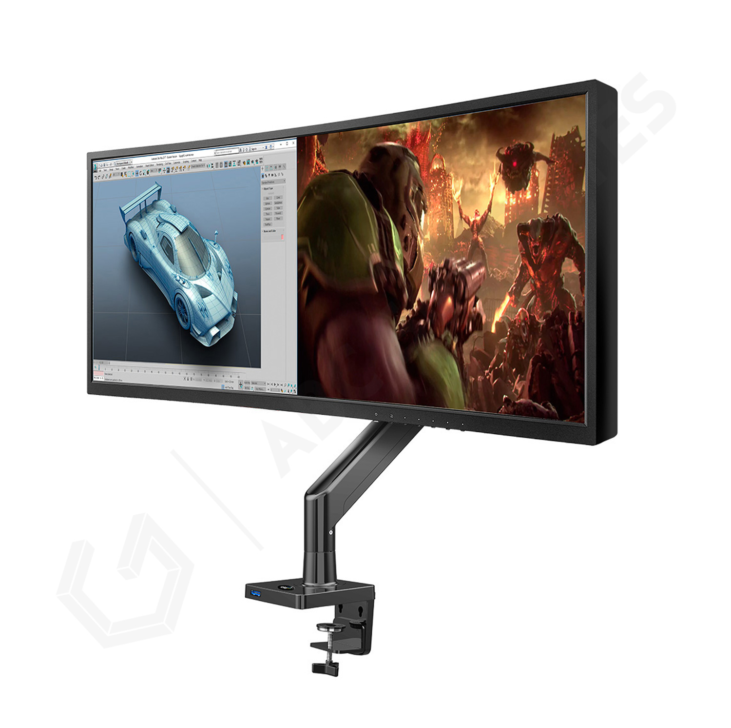 Suporte Articulado de Mesa 22 à 40 Polegadas Pistão a Gás F100APRO ELG ...