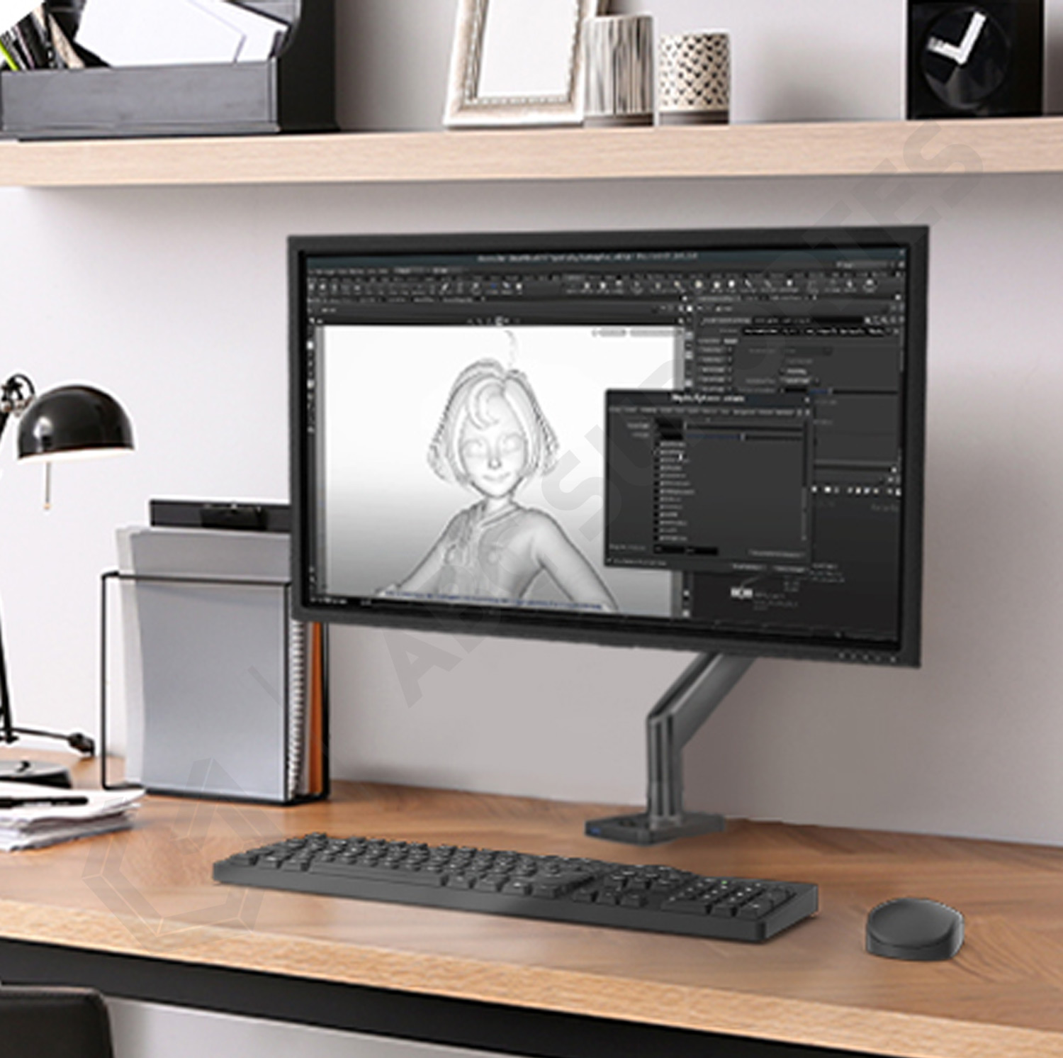 Suporte Articulado de Mesa 22 à 40 Polegadas Pistão a Gás F100APRO ELG ...