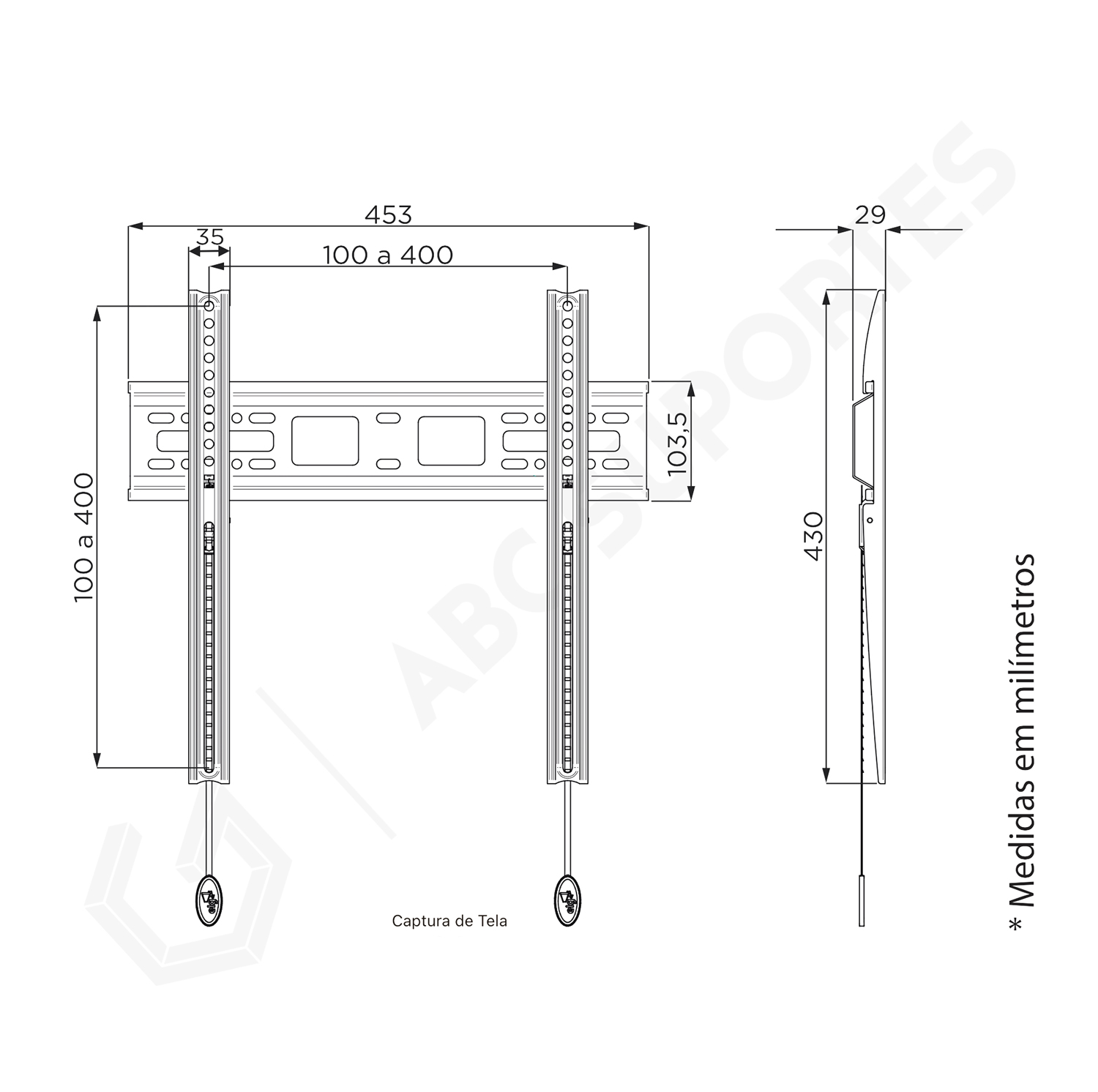 Suporte TV Fixo 32 à 77 Polegadas - ELG N01V4 - ABC SUPORTES - Loja ...