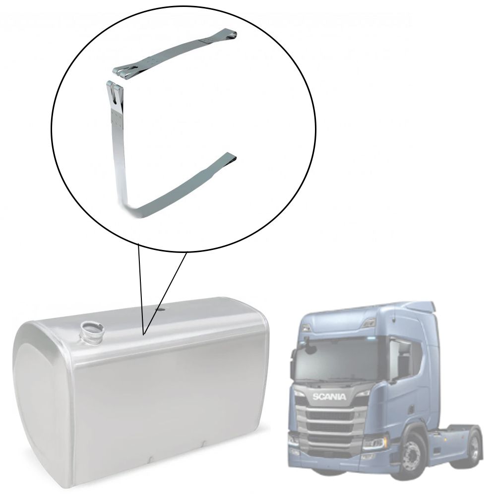 Cinta Inox Scania S6 Tanque Modelo “D” Alumínio - Uouu