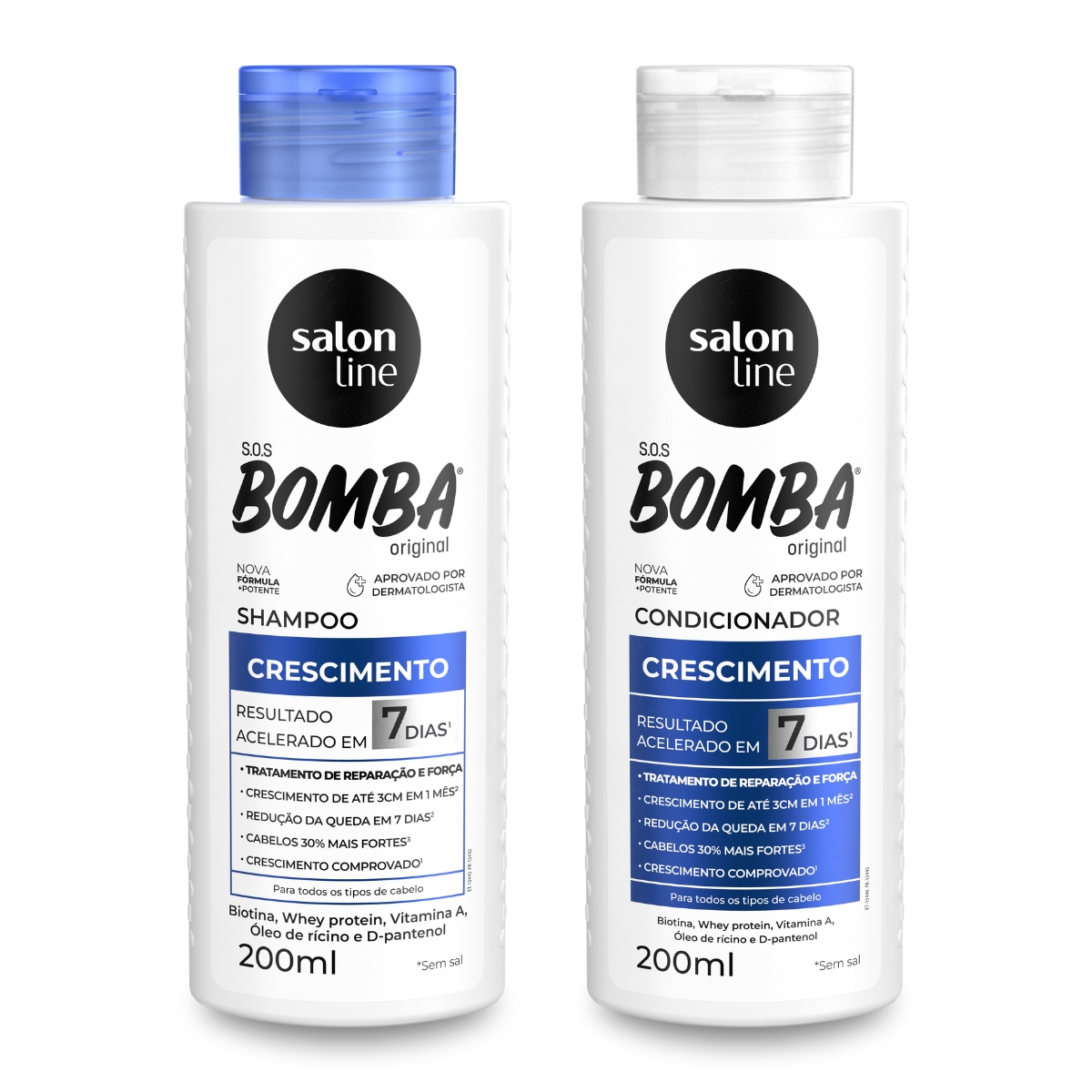Kit Shampoo + Condicionador Sos Bomba Salon Line 200ml - Arte Sedução ...