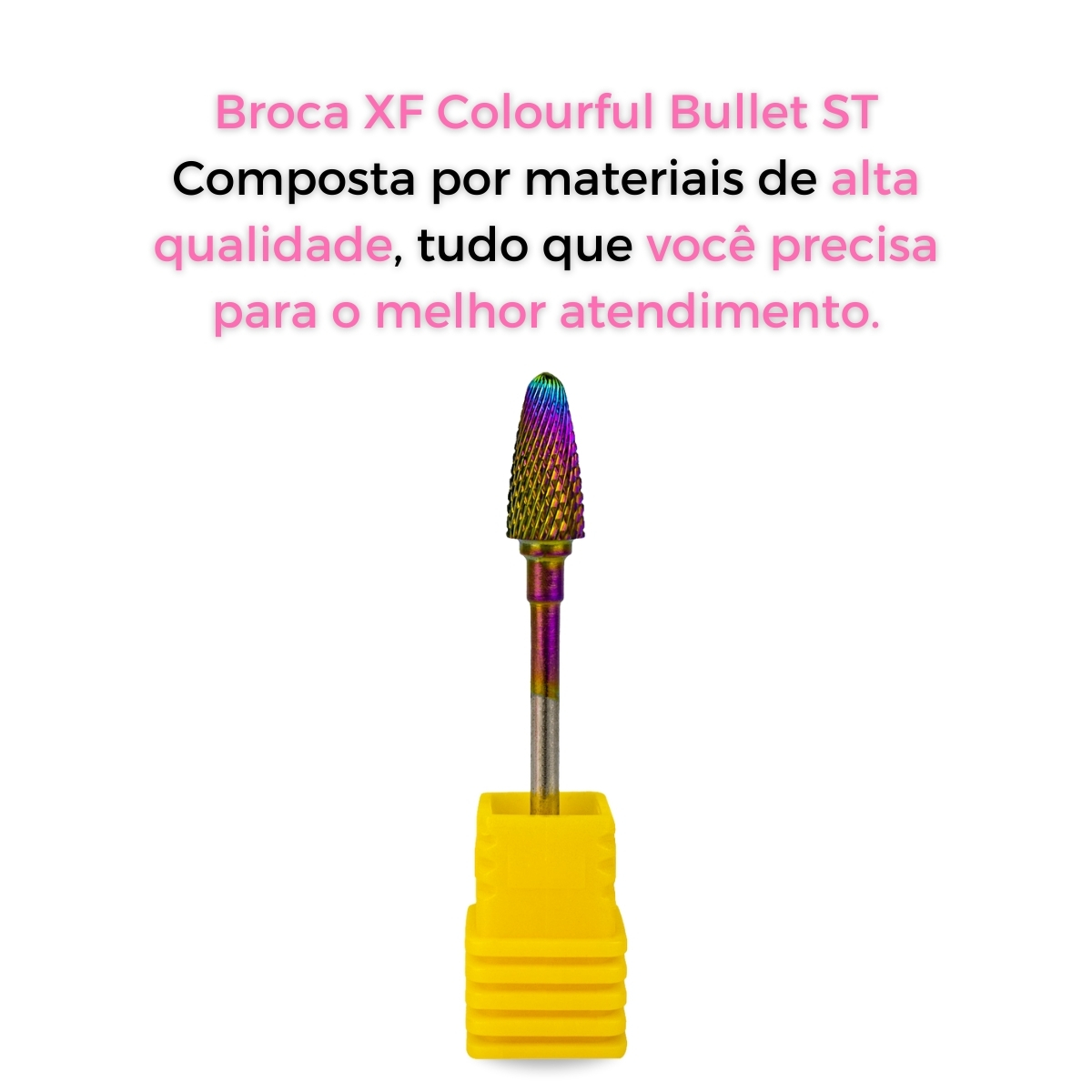 Broca XF Tungstênio Bullet ST Corte Extra fino Unhas de Gel - Arte ...