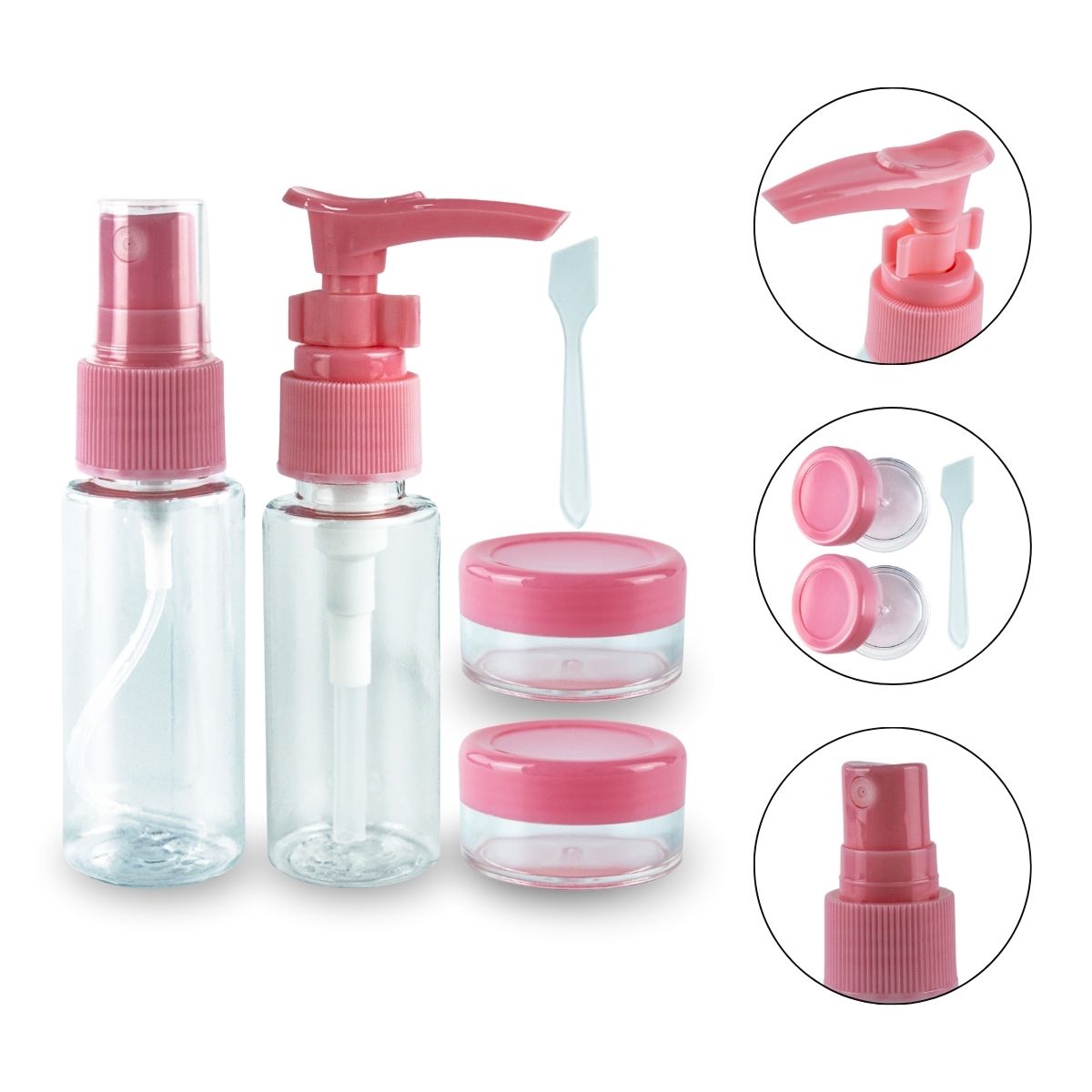 Kit 4 Frasco Higiene Spray Pump Mini Pote Viagem Bolsa Mala - Arte ...