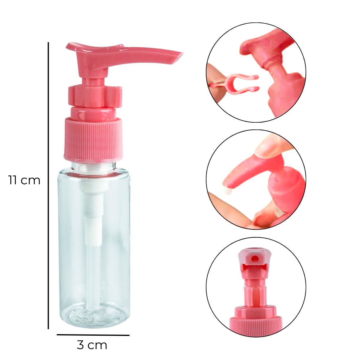 Kit 4 Frasco Higiene Spray Pump Mini Pote Viagem Bolsa Mala - Arte ...