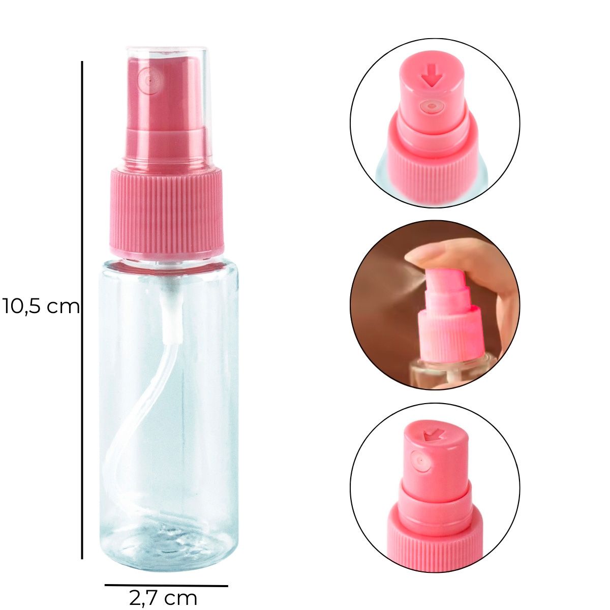 Kit 4 Frasco Higiene Spray Pump Mini Pote Viagem Bolsa Mala - Arte ...