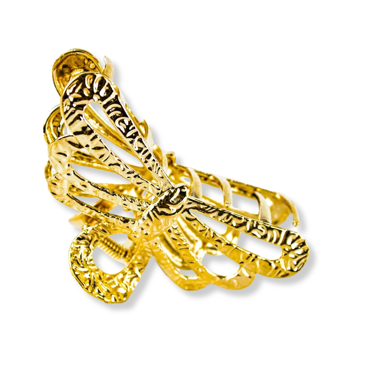 Kit 2 Presilha Prendedor Cabelo Libélula Asas Dourada Metal - Arte ...