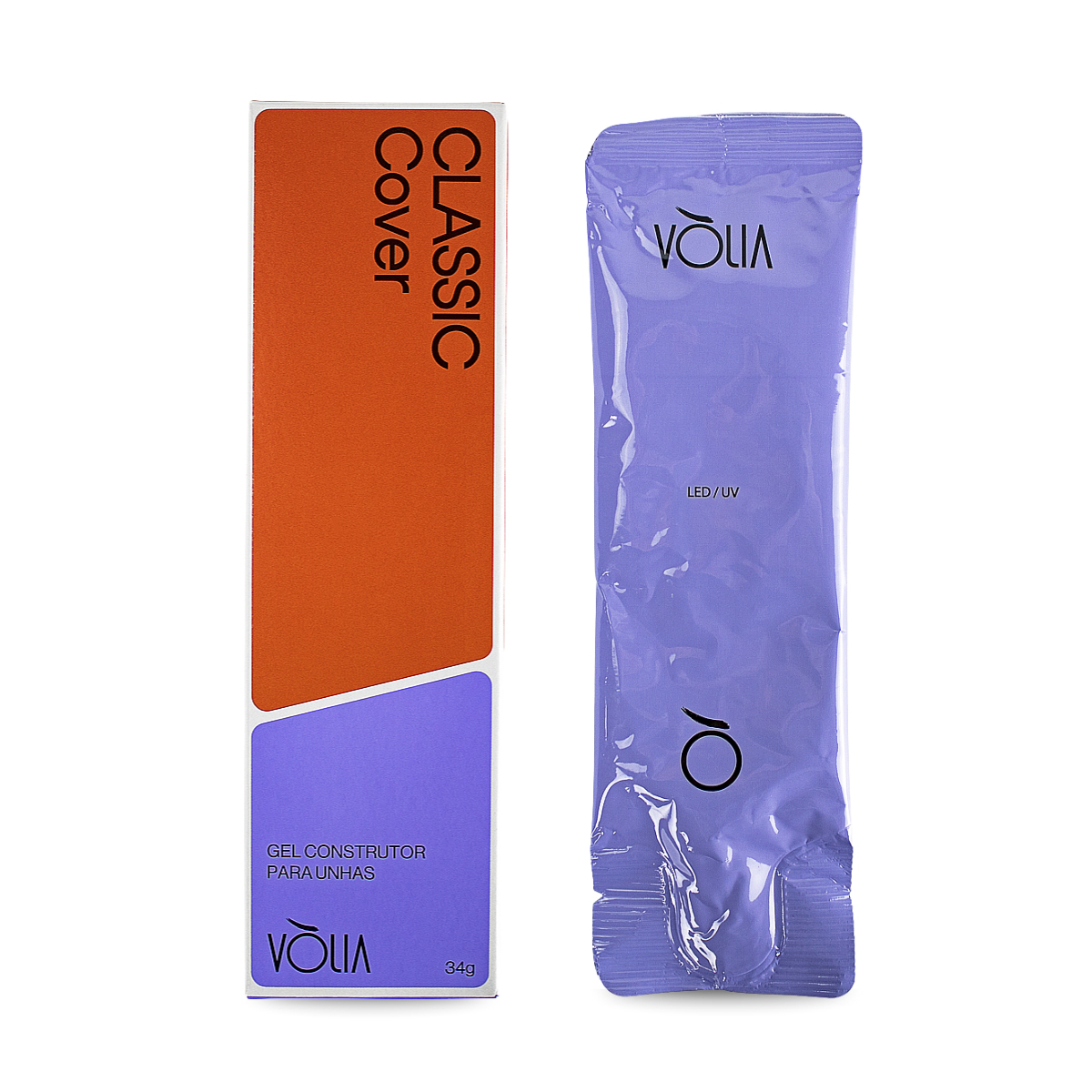 Refil Sachê Gel LED UV Classic Cover, 34g + Pote ECO, Vòlia - Arte ...