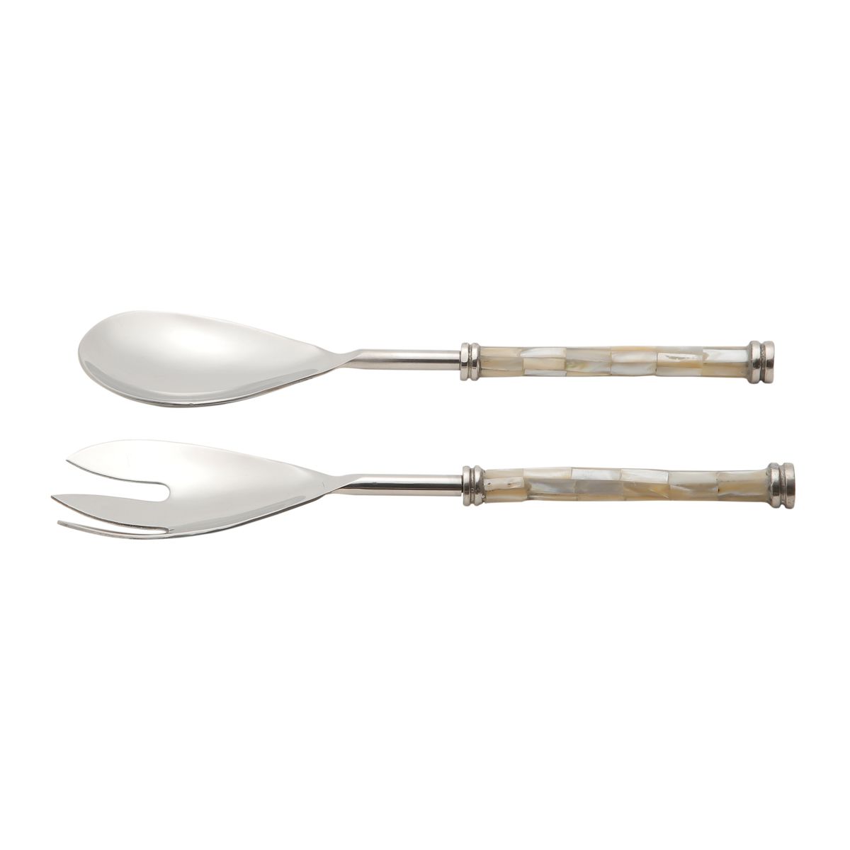 CJ.2 PCS COLHER E GARFO DE SALADA DE AÇO INOX - e-utilities