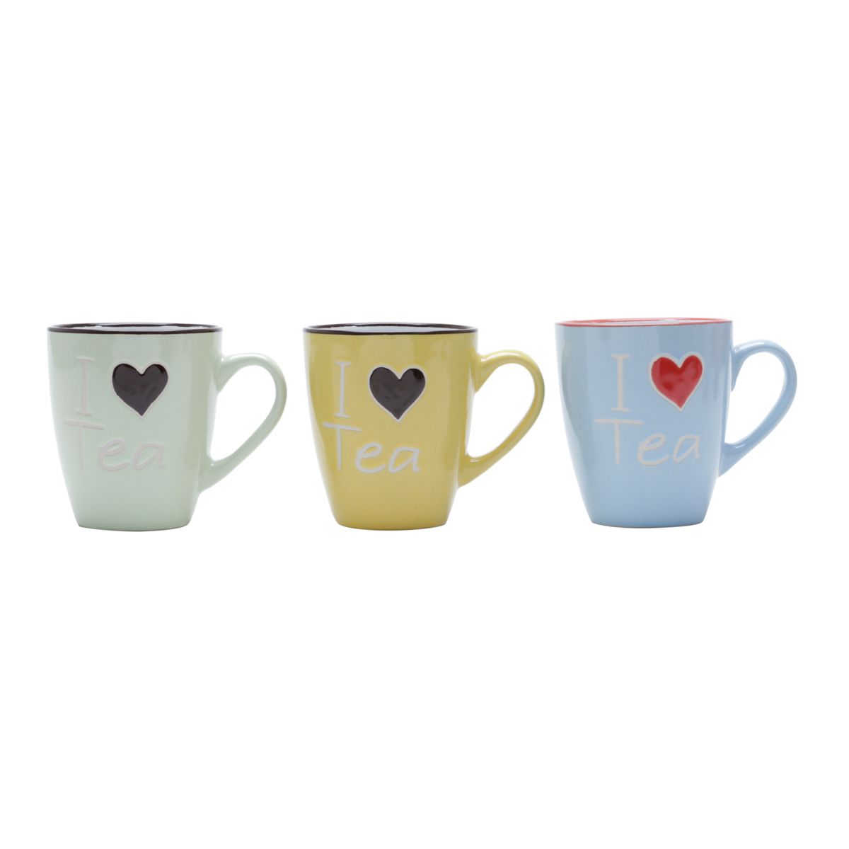 CANECA DE PORCELANA COLORIDA I LOVE TEA 200ML - e-utilities.com