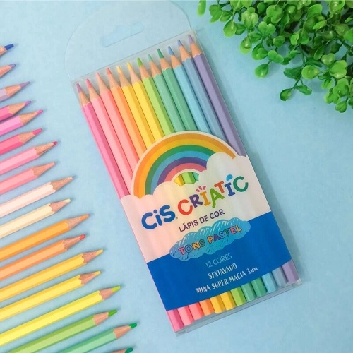 Lapis de Cor Cis Criatic Tons Pastel - Arte Cor e Papel - Papelaria Lapis de Cor Cis Criatic Tons Pastel - Arte Cor e Papel - Papelaria