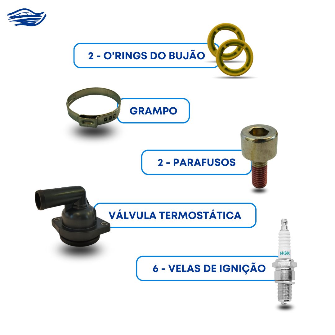 Kit Manutenção Motor Original Mercury 300 Horas V6 (3.4L) (8M0149930 ...