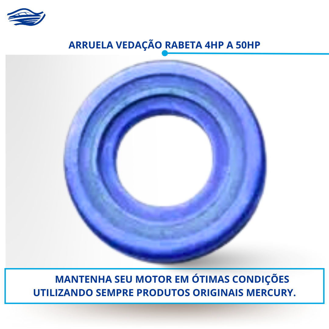 Arruela Vedação Rabeta Mercury Japonês - 8m0082880 - A Maior Loja Náutica da Região!