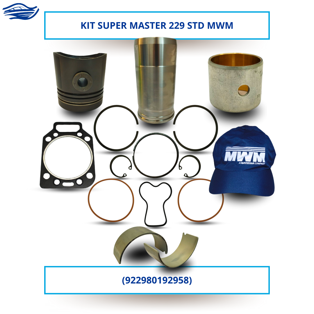 Kit Super Master Motor MWM 229 Para 1 Cilindro 922980192958 + Boné - A ...