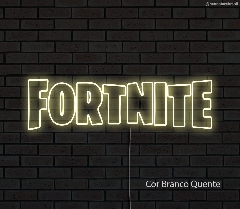 Fortnite - Luminária em Neon de LED (A=15cm x L=58cm) - Neon Store