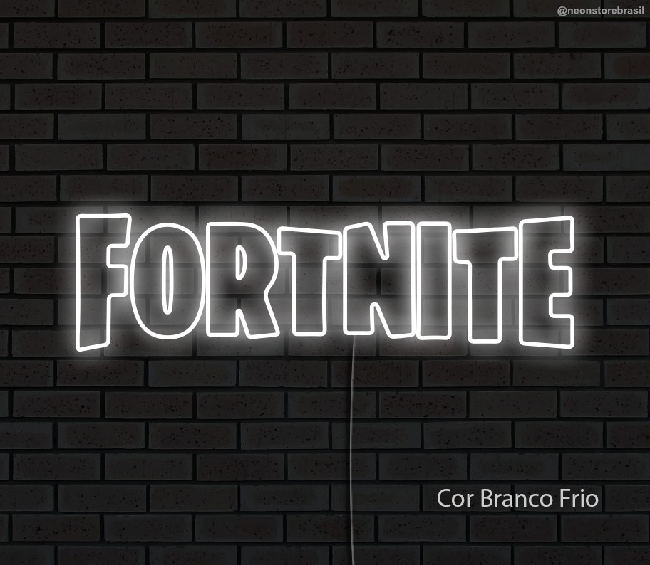 Fortnite - Luminária em Neon de LED (A=15cm x L=58cm) - Neon Store