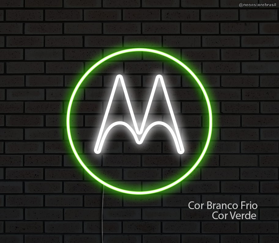 Motorola - Luminária em Neon de LED (A=27cm x L=27cm) - Neon Store