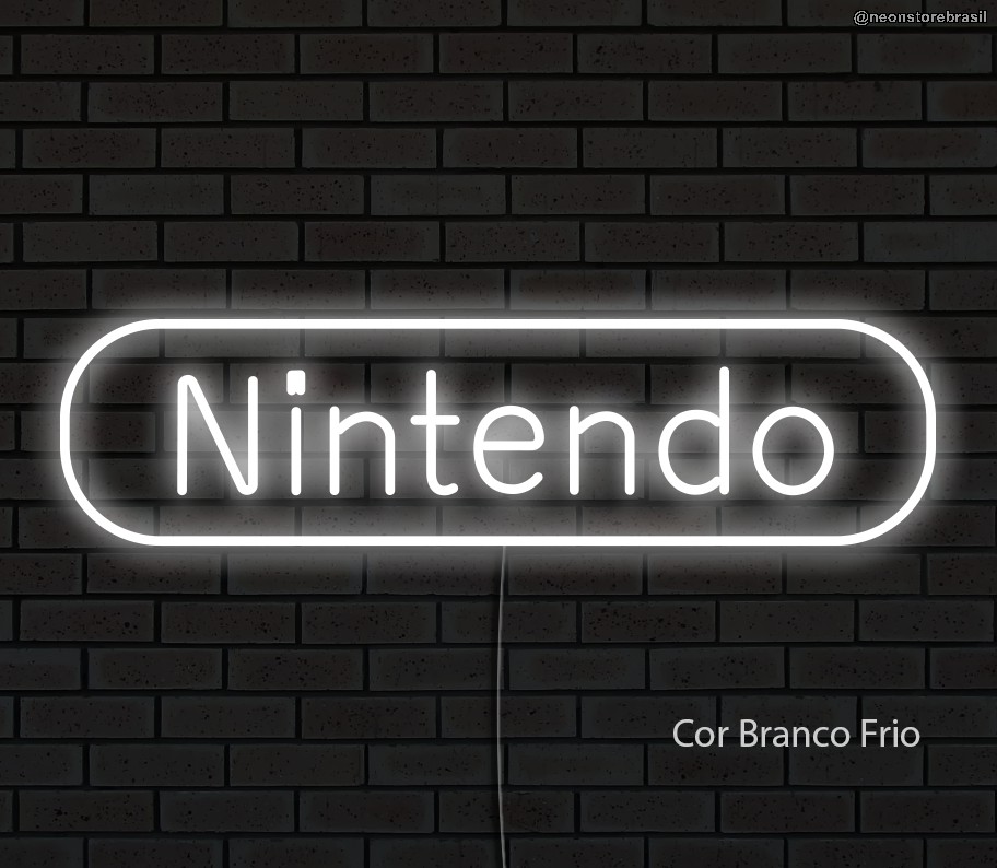 Nintendo - Luminária em Neon de LED (A=14cm x L=55cm) - Neon Store
