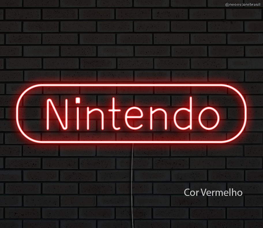 Nintendo - Luminária em Neon de LED (A=14cm x L=55cm) - Neon Store