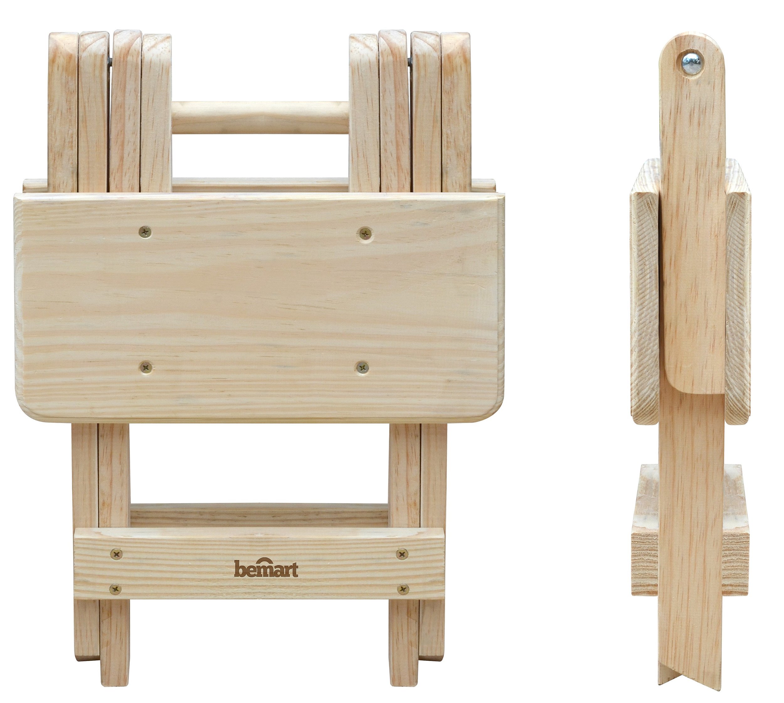 Banquinho De Madeira Dobrável Maciça Banco Cadeira Reforçada - Bemart ...