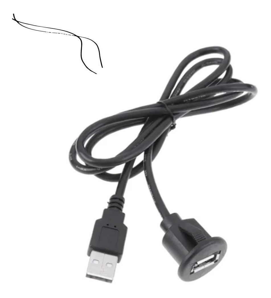 Cabo Usb Plug Extensor Dvd Multimídia Painel Extensão 1m - Maximus Car ...