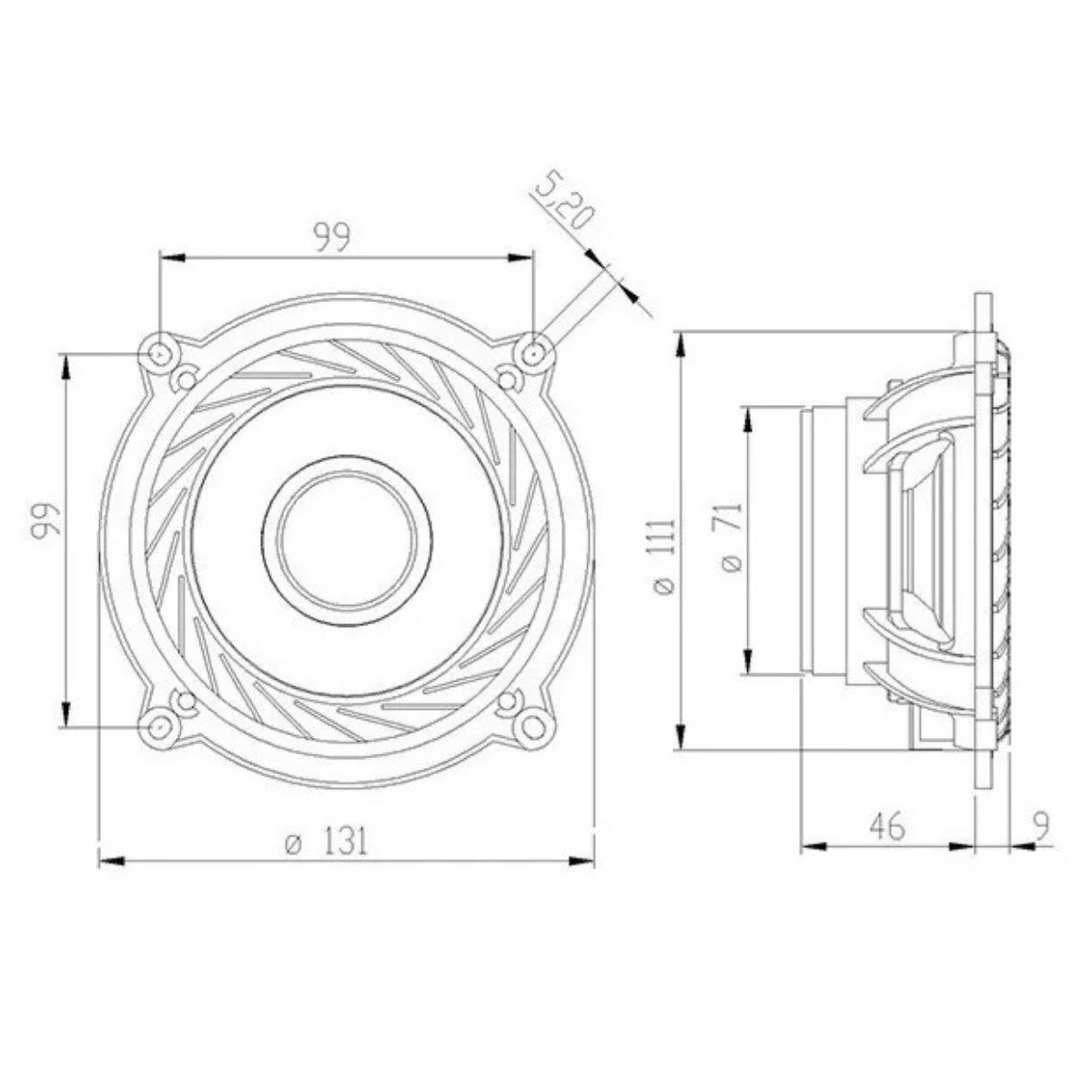 Kit Duas Vias Bravox 5 Polegadas Cs50p + Mini Tweeter 120rms - Maximus ...