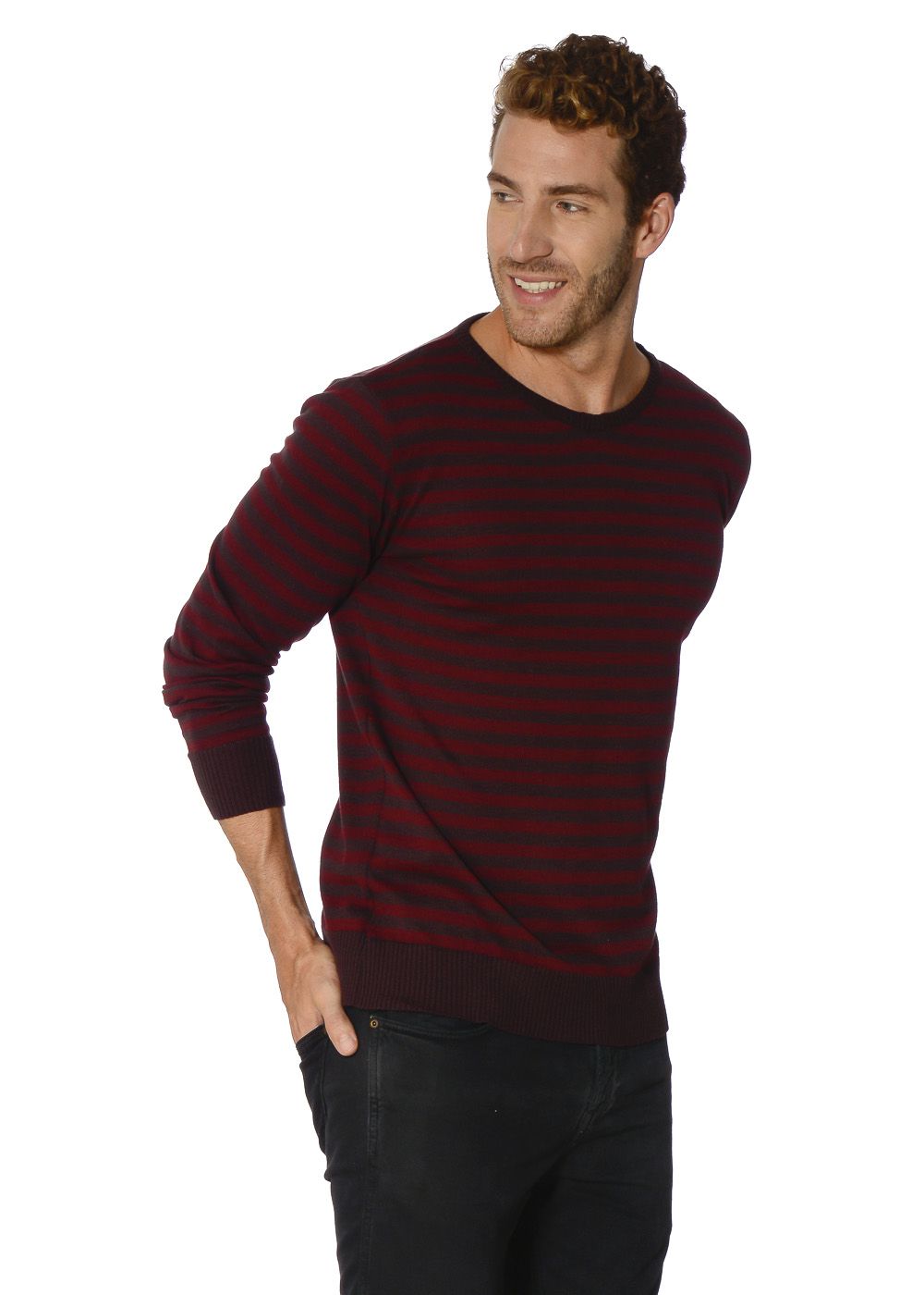 Sueter Red Feather Tricot Masculino Vermelho - Dom Store Multimarcas ...
