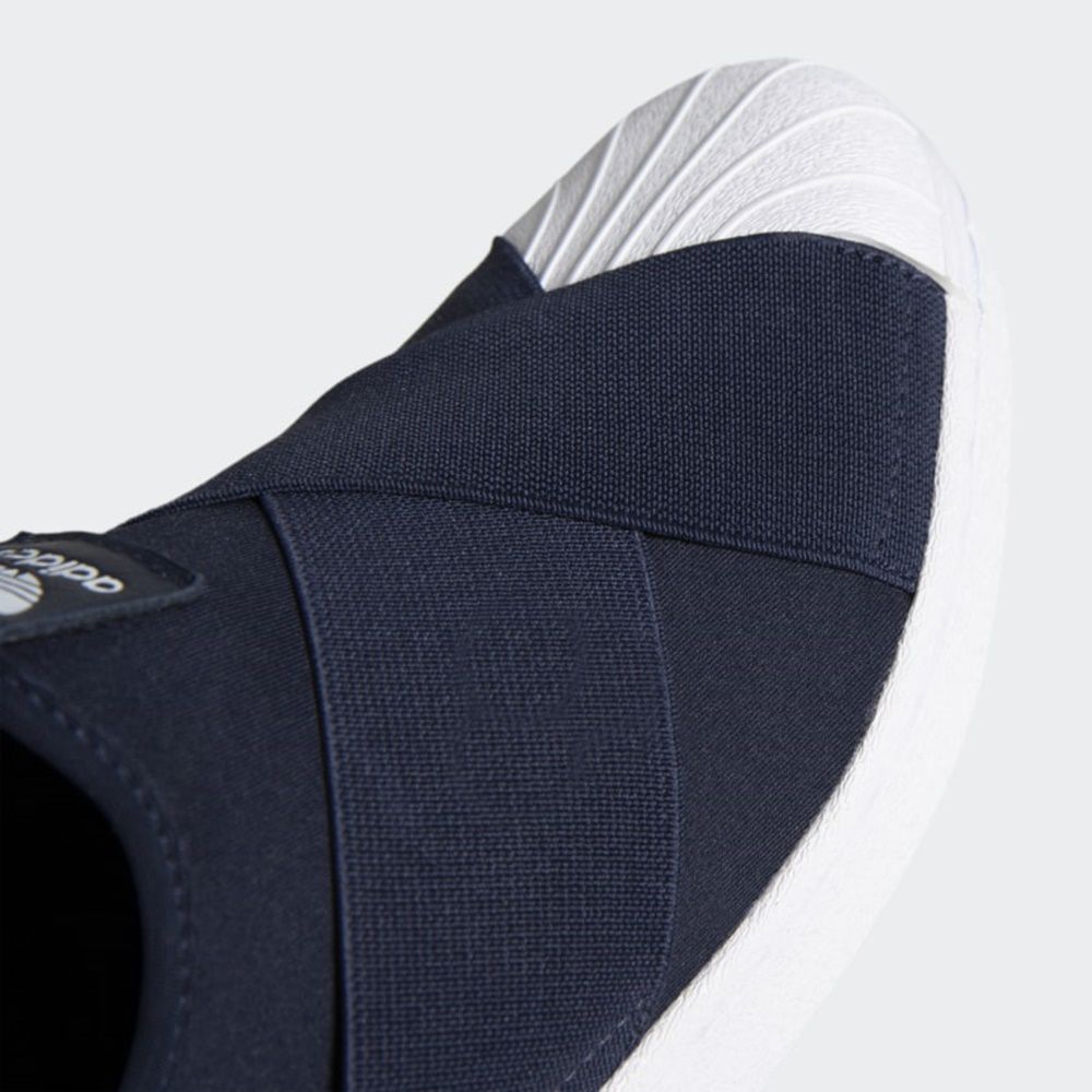 Tênis Adidas Superstar Slip On Feminino Azul - Dom Store Multimarcas ...