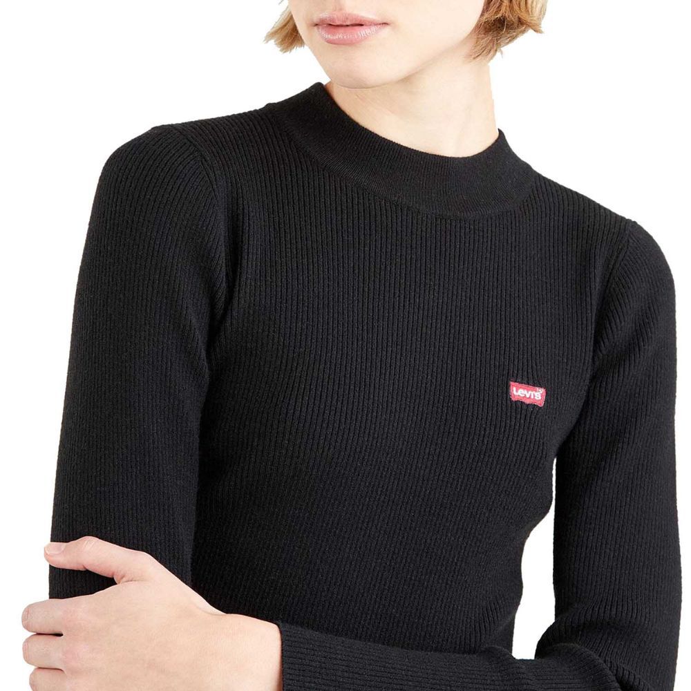 Blusa de Malha Levi's Crew Rib Sweater Preta - Dom Store Multimarcas ...