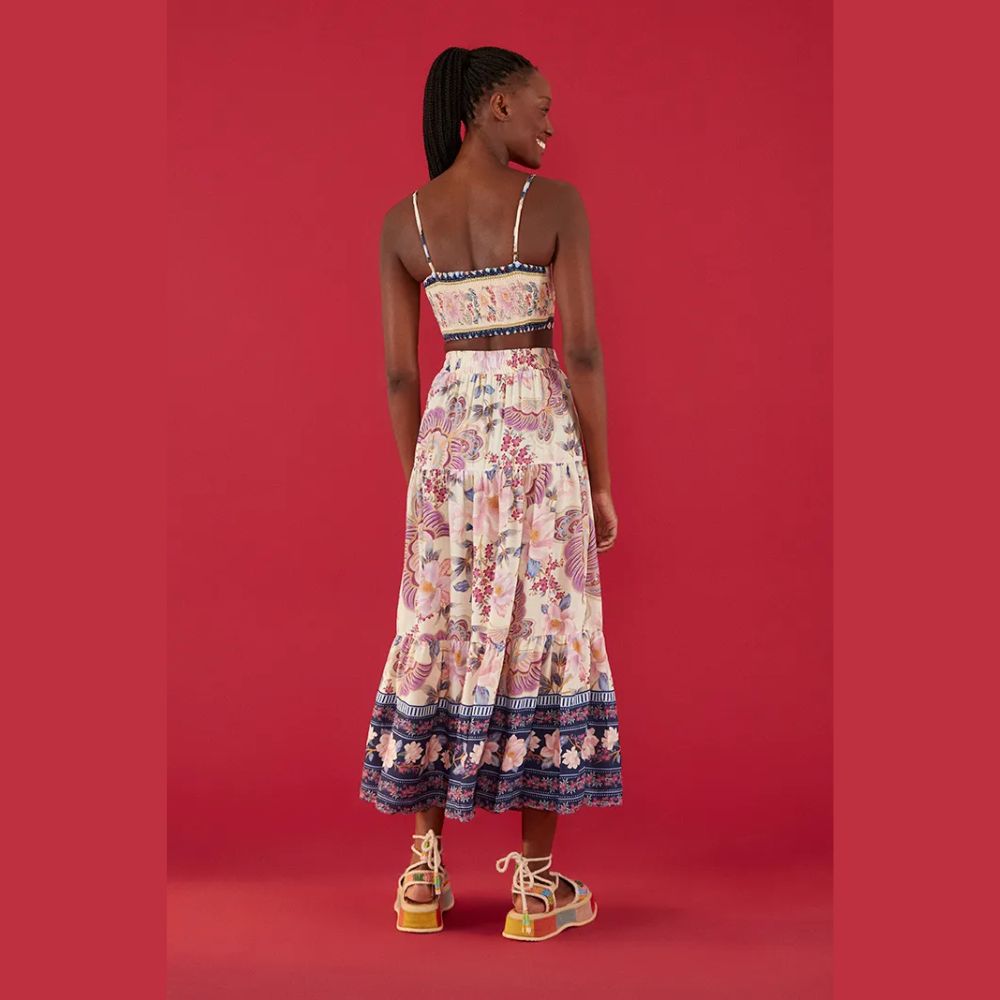 Saia Farm Estampada Chiara - Dom Store Multimarcas Vestuário Calçados ...