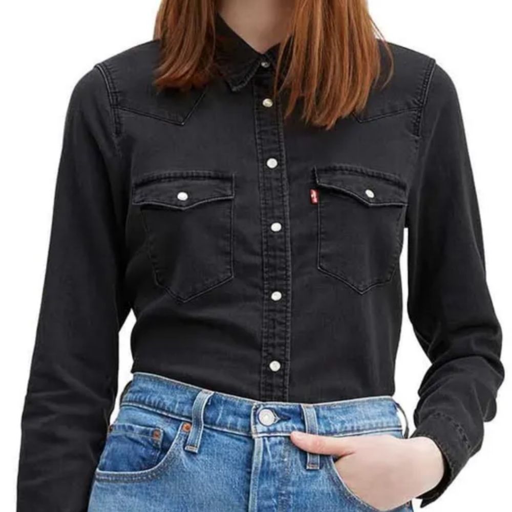 Camisa Levi's The Ultimate Western Feminina Preta - Dom Store ...